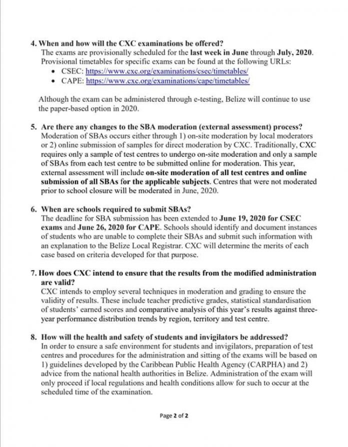 Update on CXC - MyBelize.Net